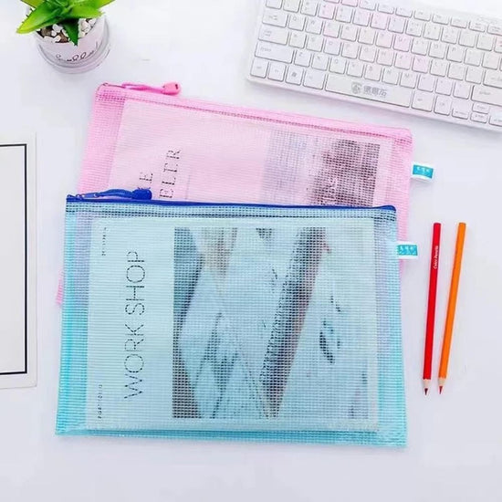 A4 Files Folder Mesh Document Files Plastic Wallet (Pack Of 5)– Marina ...