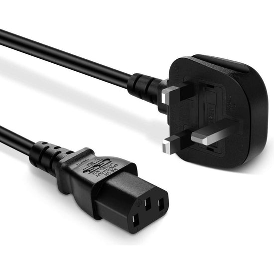 Power Cord / Power Cable UK Plug 1.8 Meter Cable Black– Marina Stationers