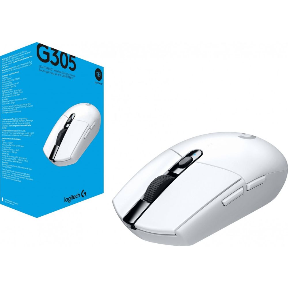 Logitech G305 Lightspeed Wireless Gaming Mouse, HERO Sensor, 12,000 DP ...