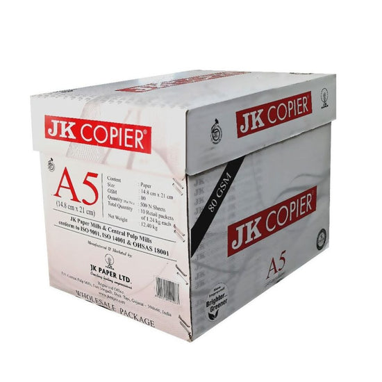 A5 Printer Paper JK 80 Gsm Box Of 1x10 Reams 5000 Papers– Marina Stationers